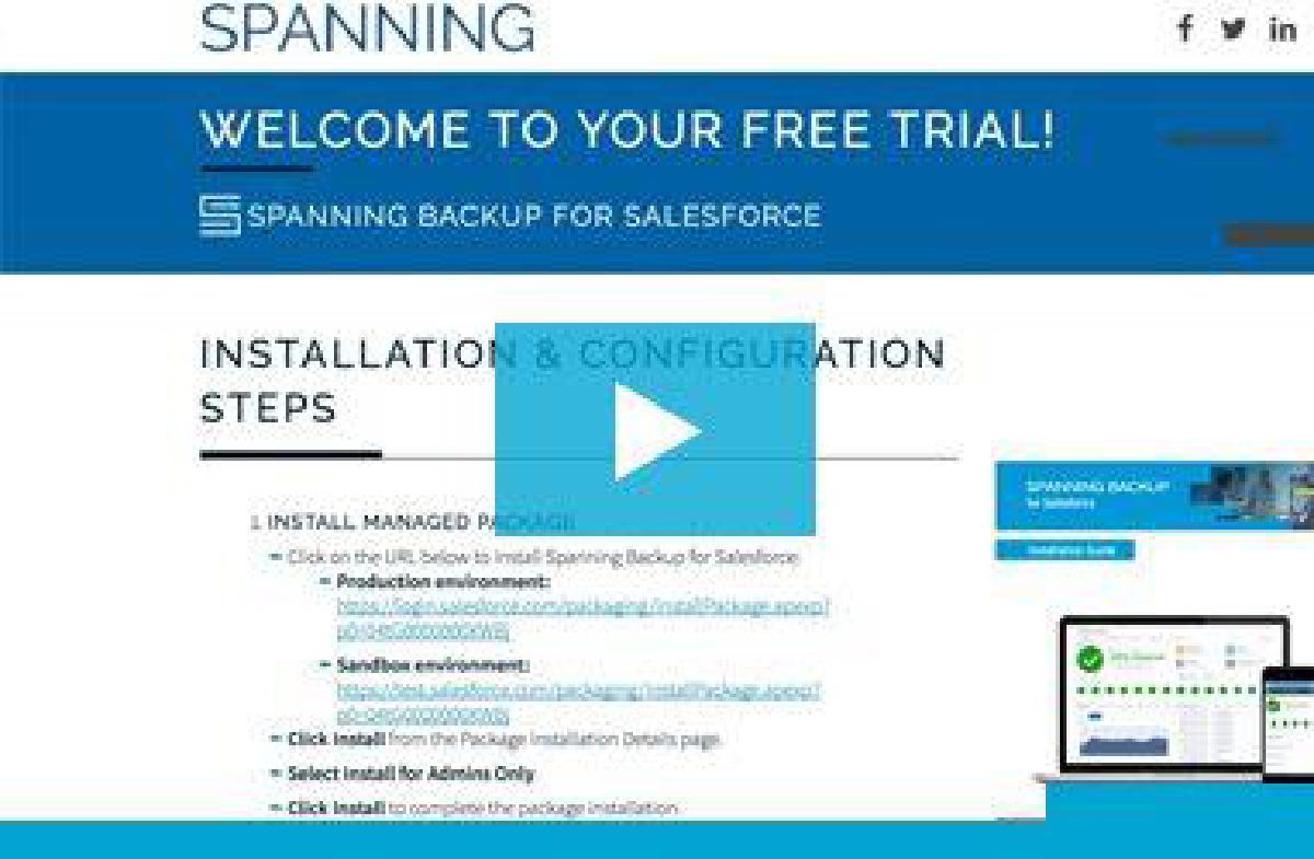 Spanning Backup for Salesforce: Installation & Configuration | Spanning Spanning Backup for Salesforce: Installation & Configuration | Spanning