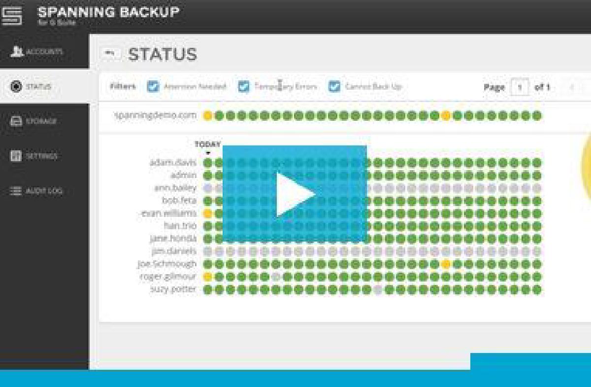 Google Workspace Backup — Product Demo Video | Spanning