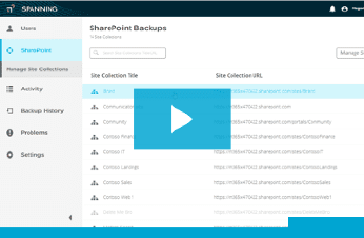 SharePoint Backup — Demo Video | Spanning