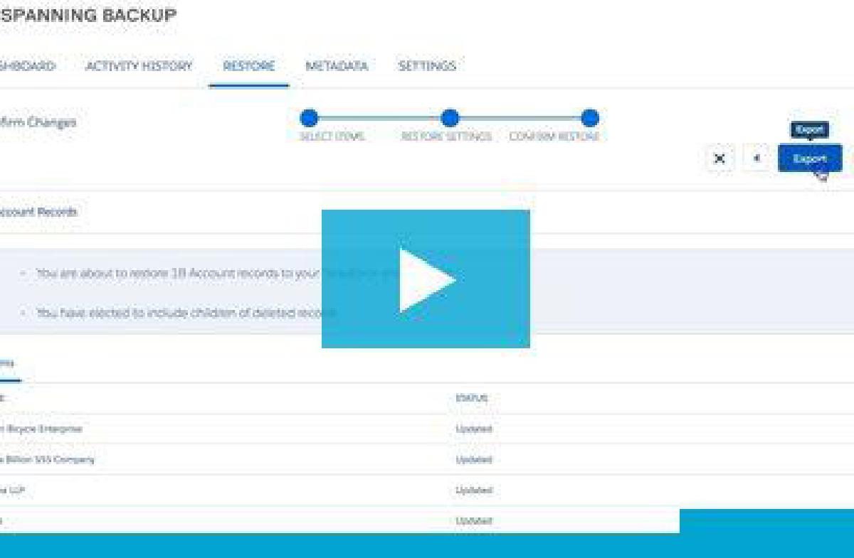 Spanning Backup For Salesforce Export Updated And Deleted Records Spanning